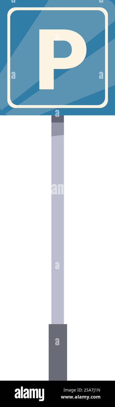 Blue parking sign indicating a designated parking area. Blue parking ...