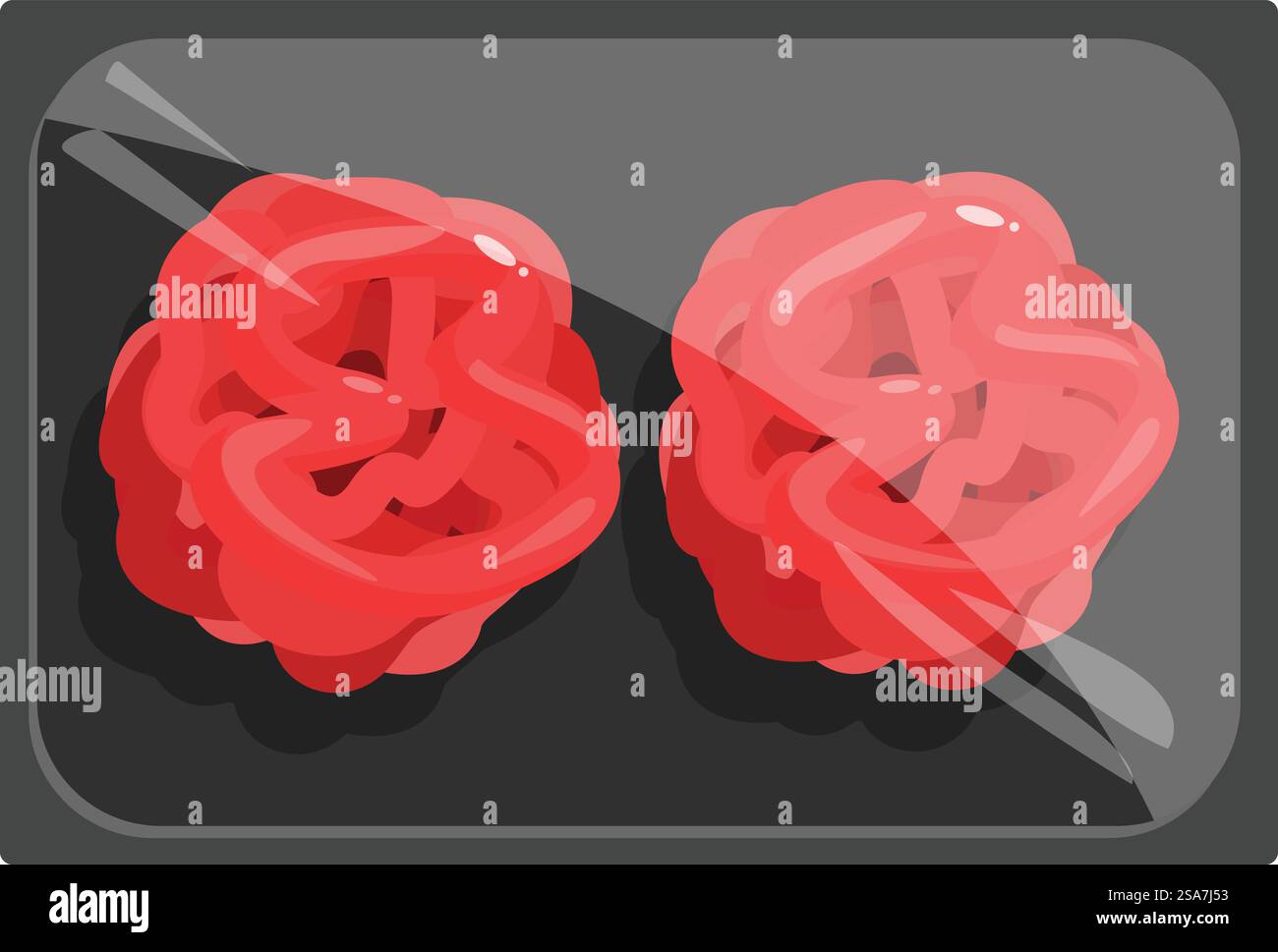 Plastic tray fresh raw Stock Vector Images - Alamy