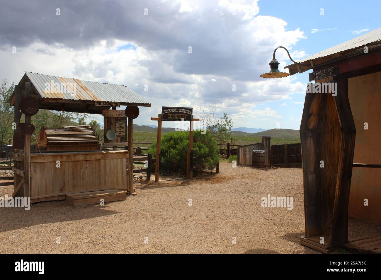 Gate to old cemetery in Tombstone Arizona Stock Photo - Alamy