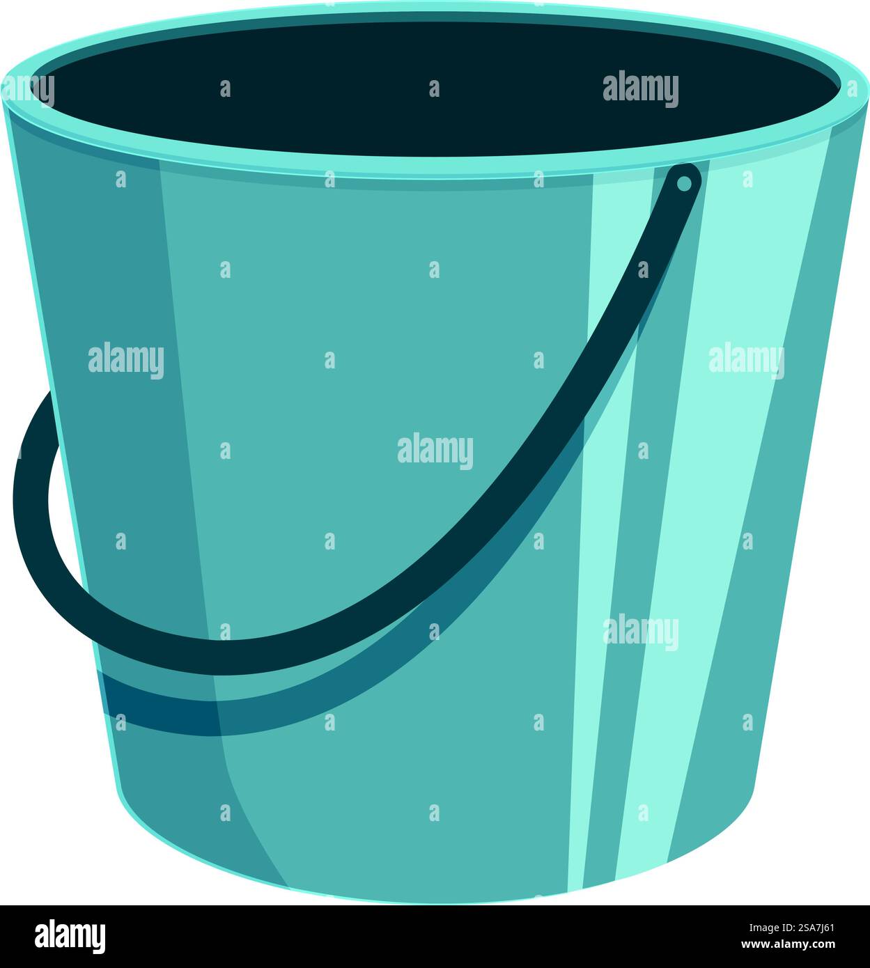 Galvanized metal bucket Stock Vector Images - Alamy