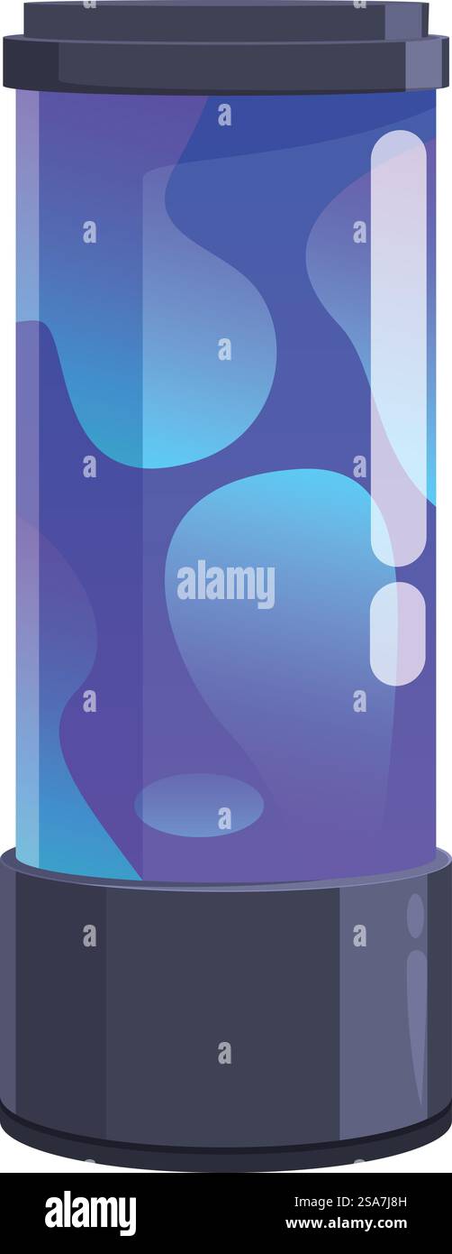 Blue and purple lava lamp with bubbles slowly moving upwards. Blue lava ...