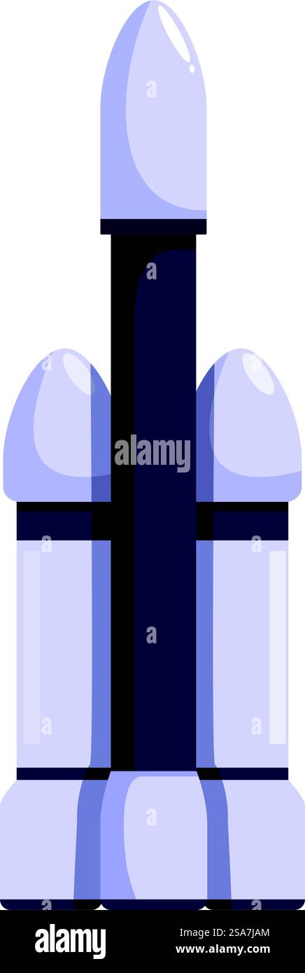 Spacecraft rocket standing on launchpad and ready for launching to ...