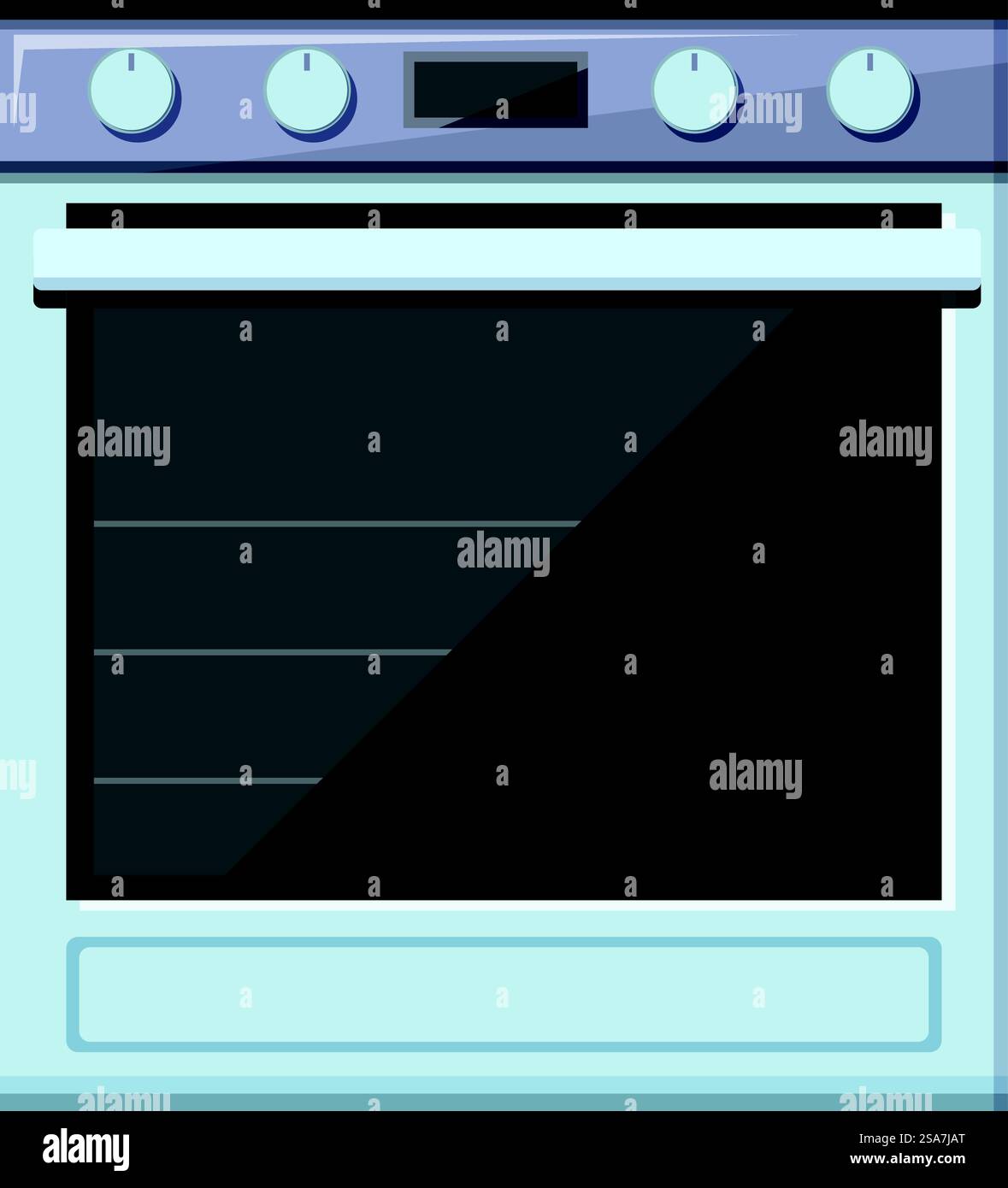 Modern electric oven with a sleek control panel displaying cooking ...