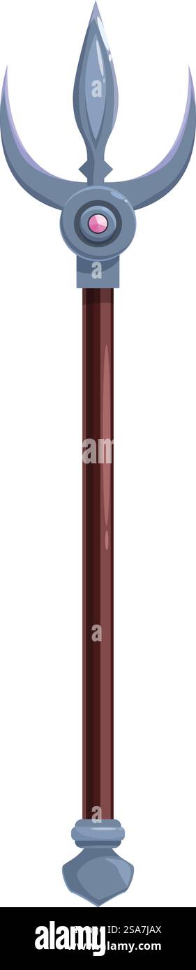 Medieval pole weapon with crescent blades pointing upwards, fantasy ...