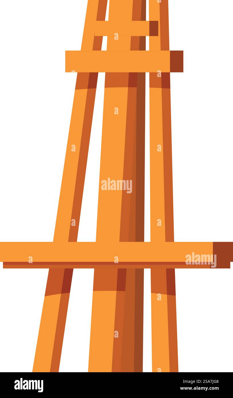 Wooden easel standing tall, ready for an artist to create a masterpiece ...