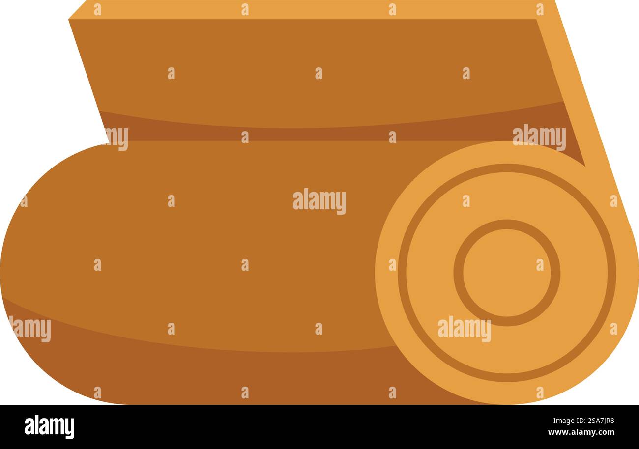 Roll of timber wood material often used for building projects and diy ...