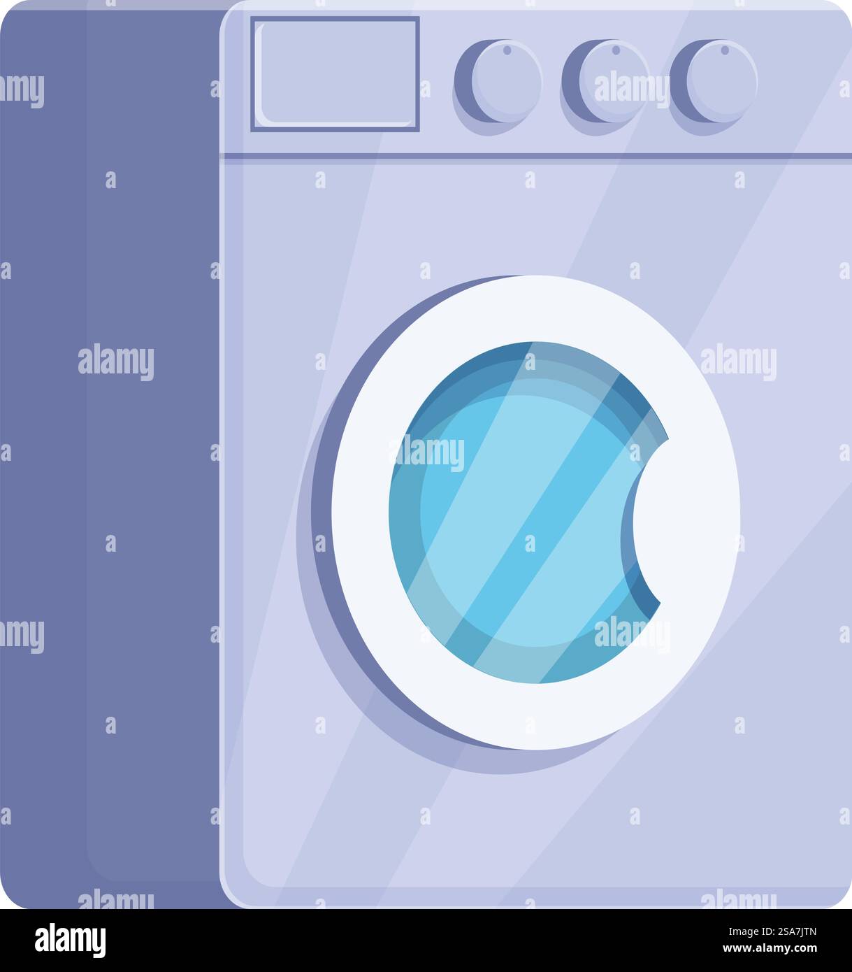Modern washing machine is washing clothes, bringing a clean and fresh ...