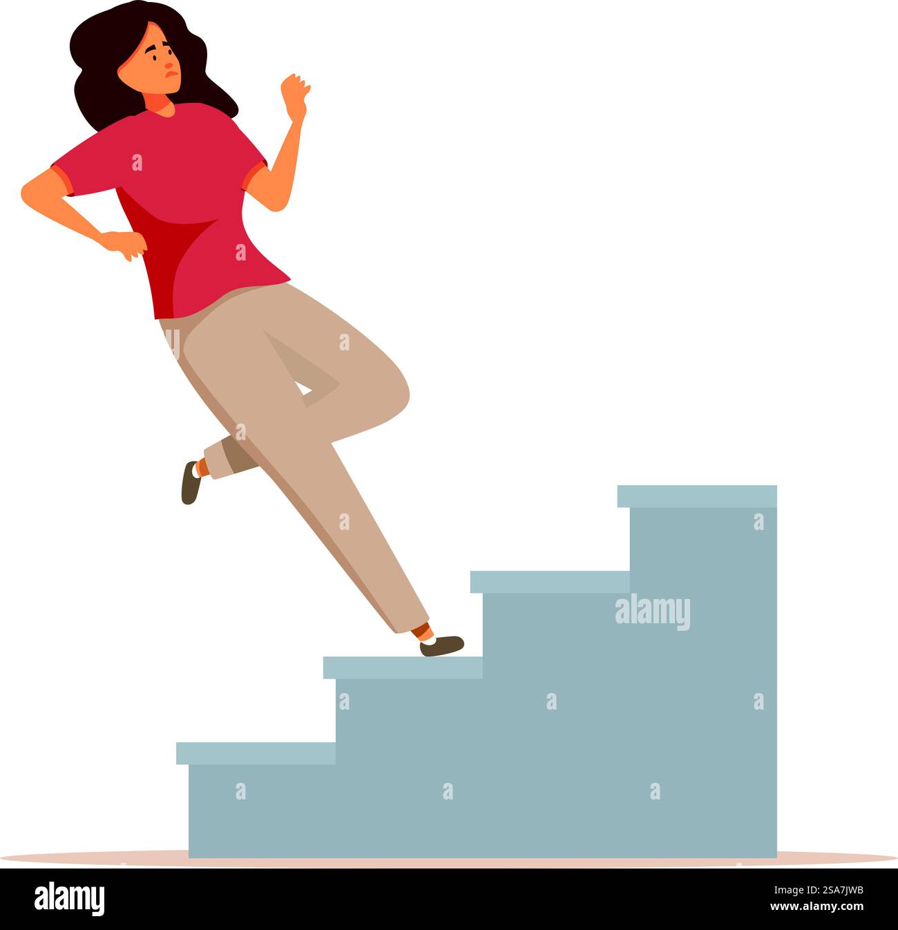 Ankle hurt stairs Stock Vector Images - Alamy