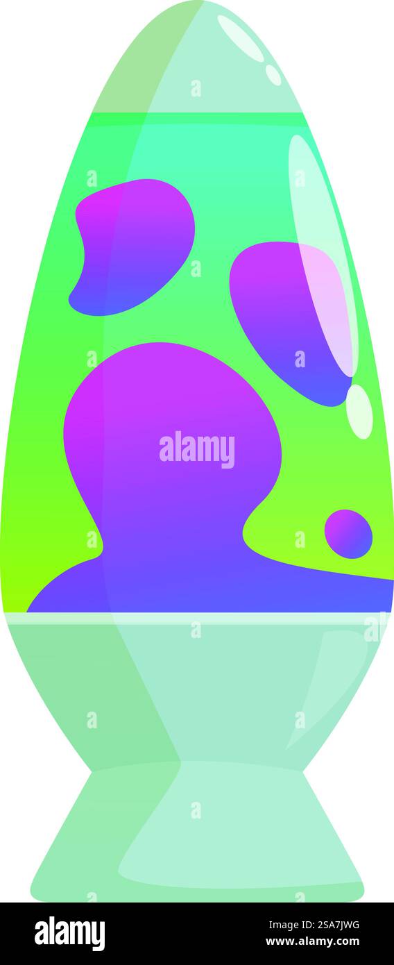Classic lava lamp with colorful bubbles slowly moving and changing ...