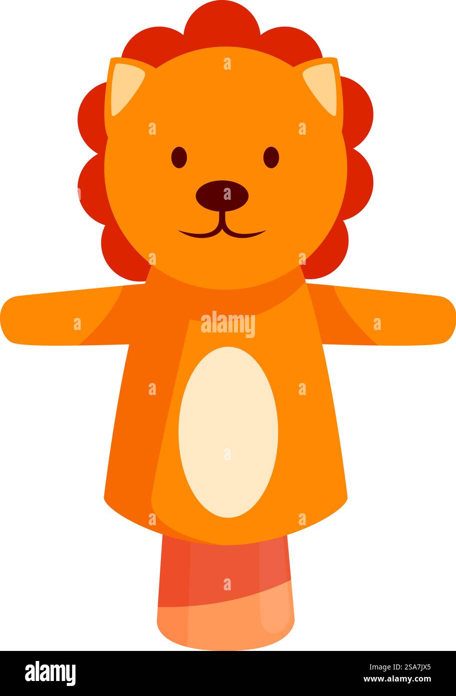 Cute lion hand puppet wearing an orange costume is perfect for ...