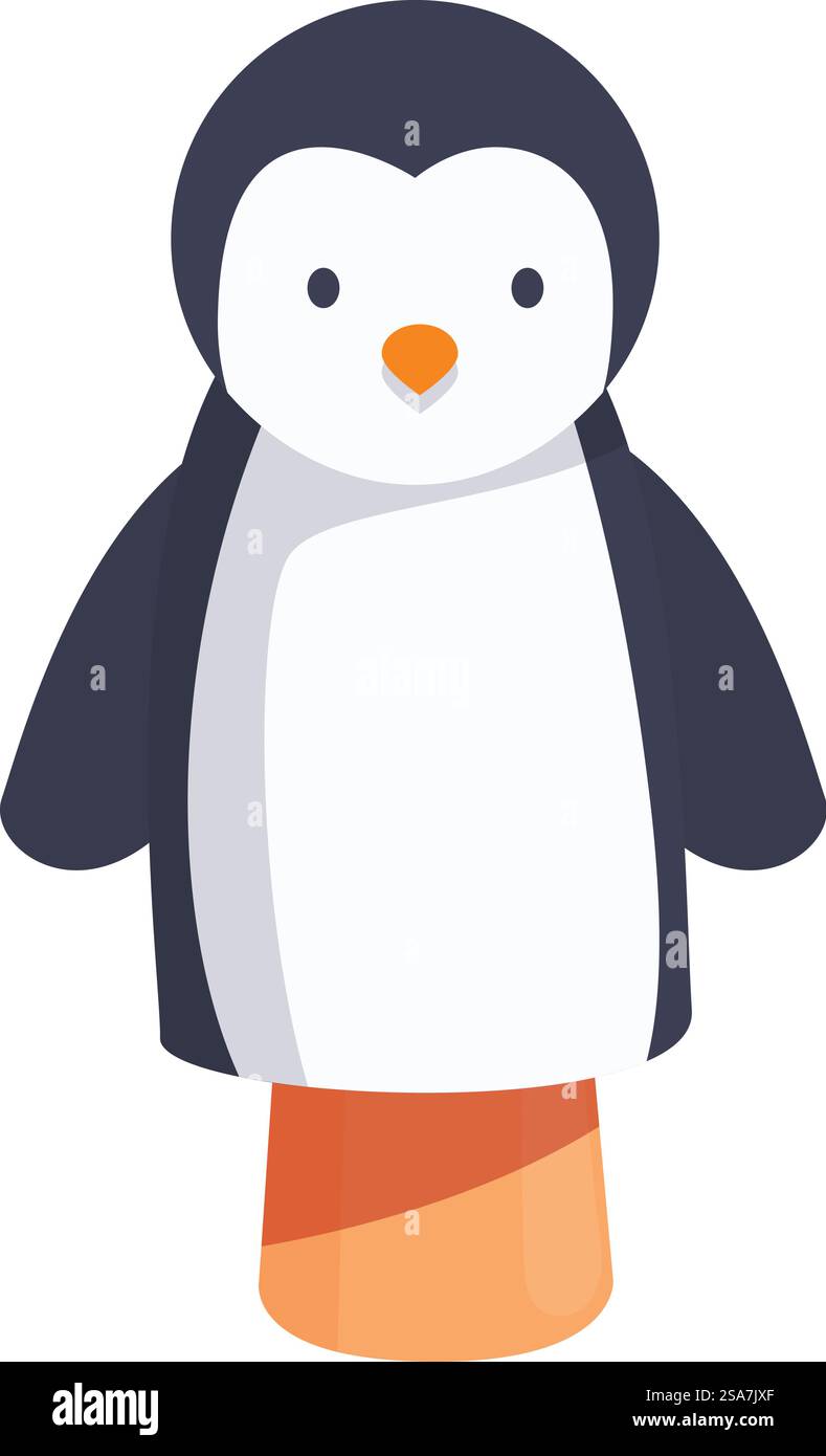 Adorable penguin puppet standing with a smiling face for kids ...