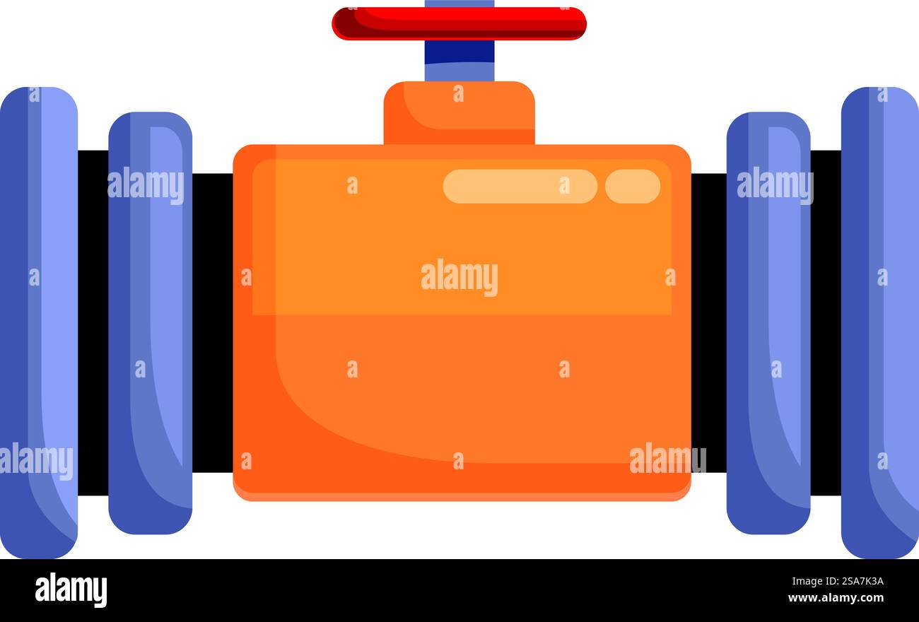 Pipeline valve is connecting two pipes, controlling the flow and ...