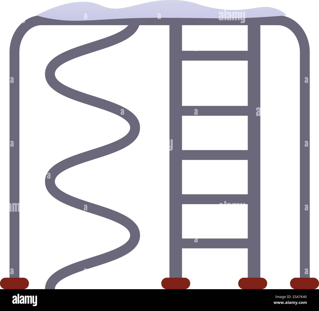 Illustration featuring a water park slide, evoking summer fun and ...