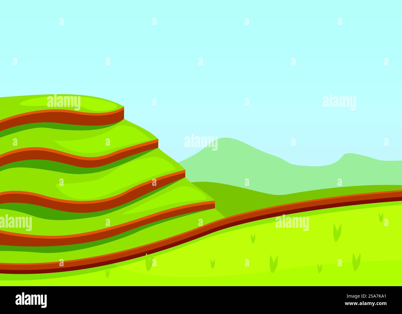 Mountain scenery bali Stock Vector Images - Alamy