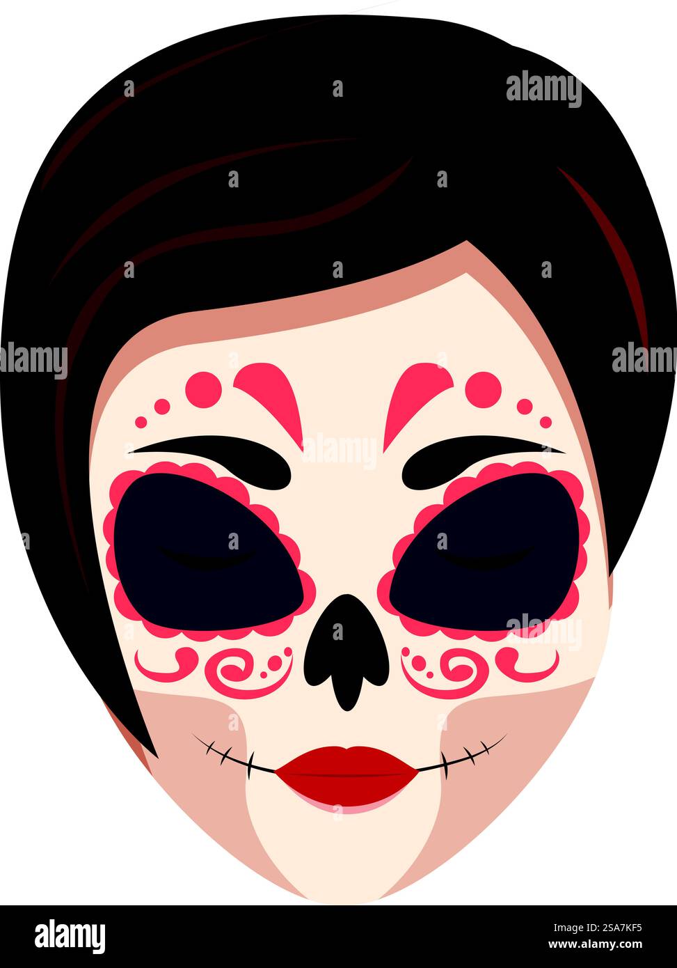 Woman brunette bob haircut Stock Vector Images - Alamy