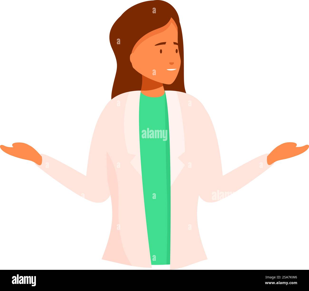 Woman doctor shrugging in hospital Stock Vector Images - Alamy