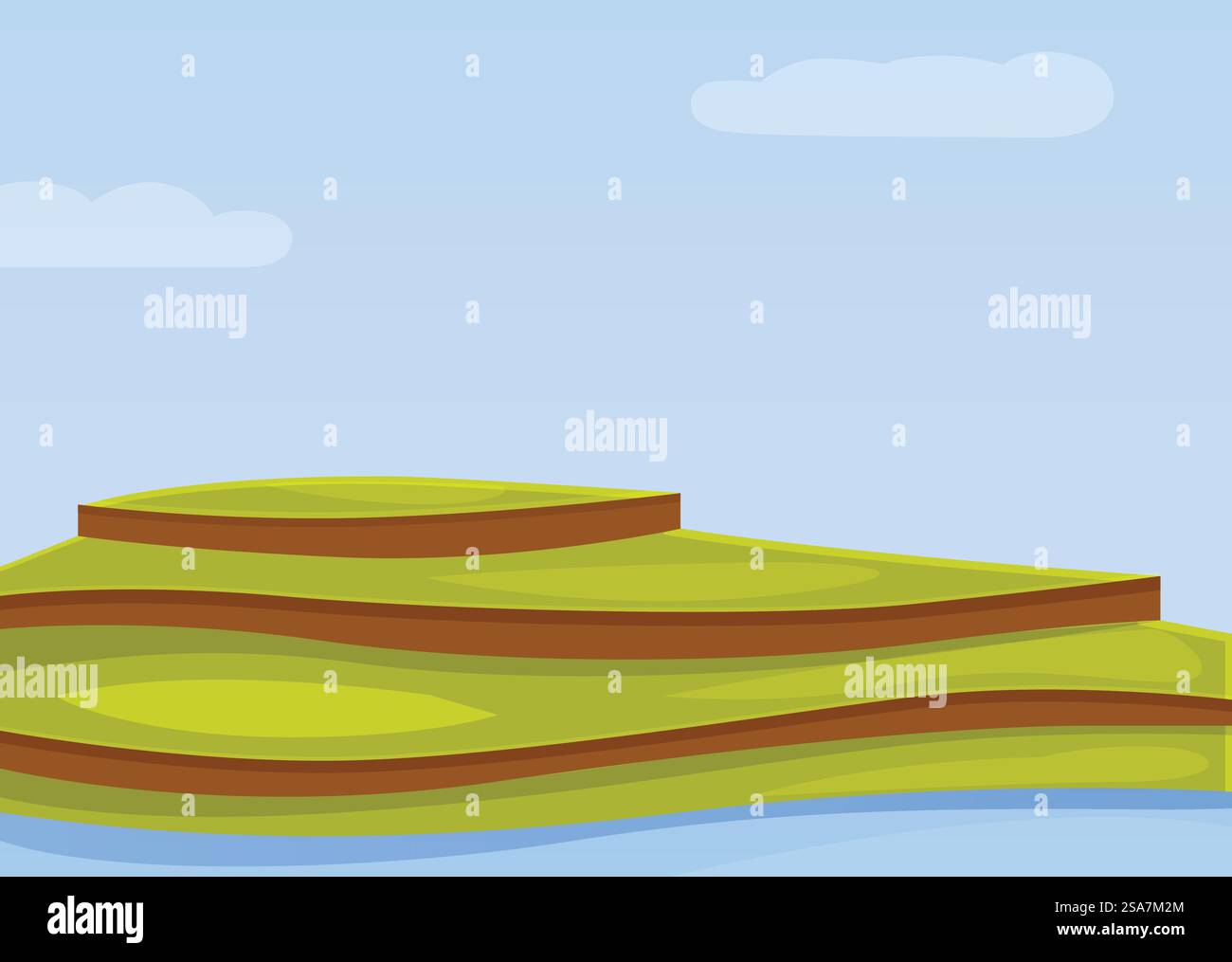 Natural untouched green lake Stock Vector Images - Alamy