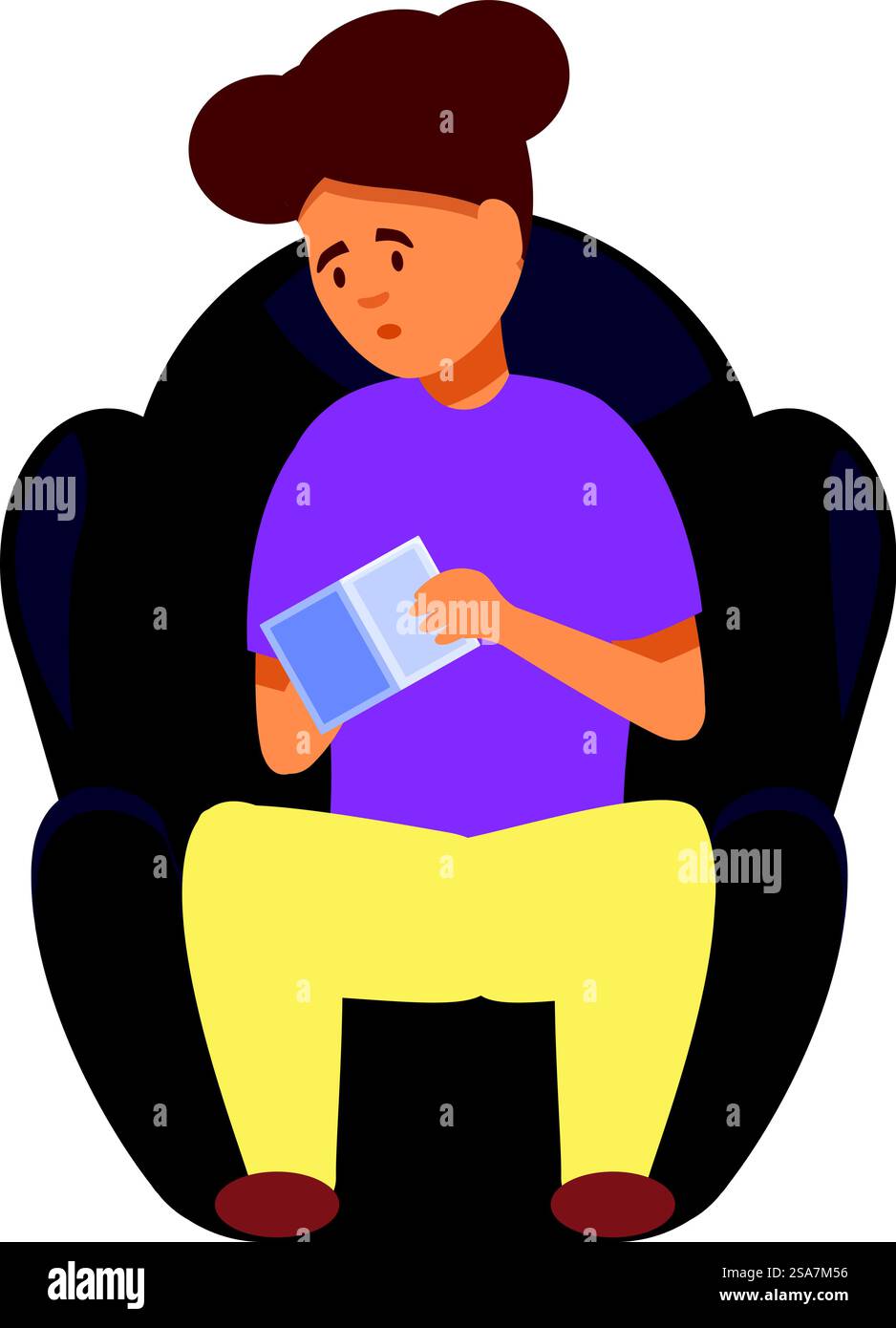 Young person is experiencing sadness while playing video games in an ...