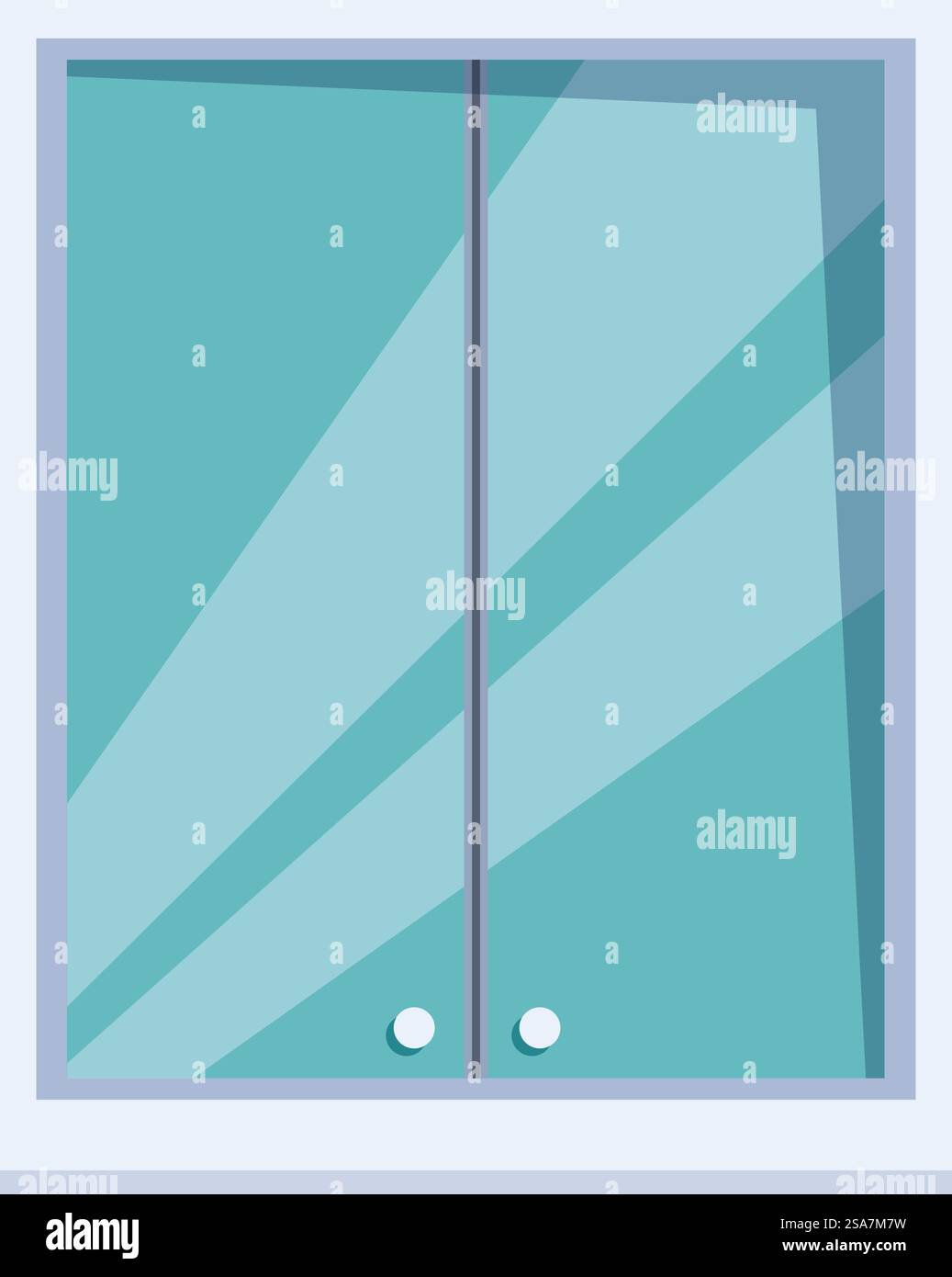 Modern glass door is reflecting sunlight, creating a bright and airy ...