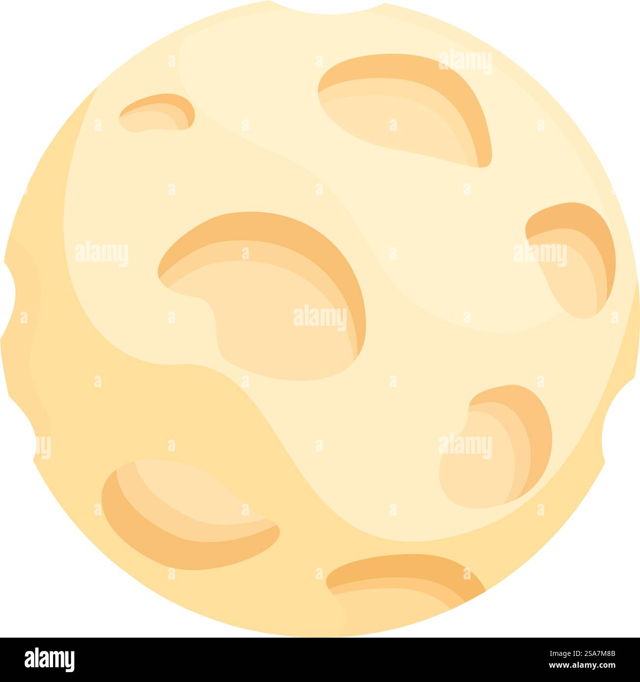 Stylized illustration of the moon’s surface is being shown with craters ...