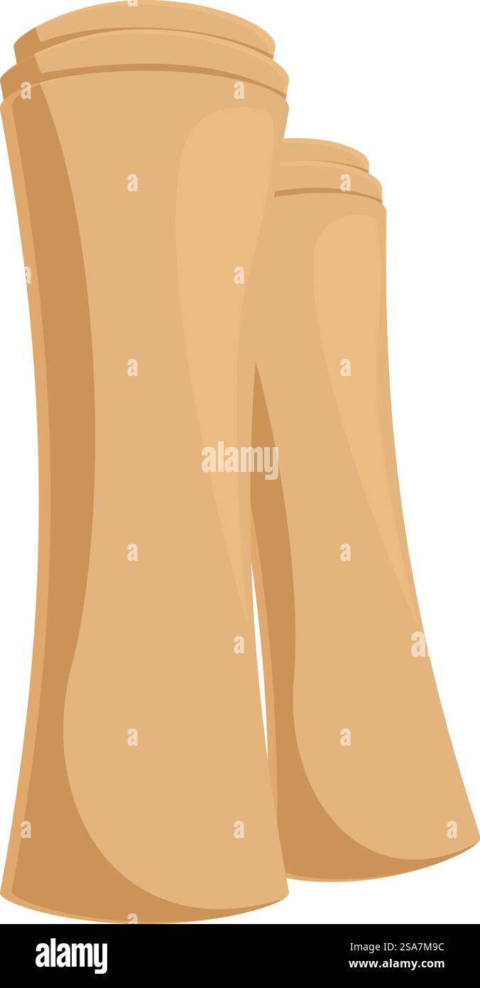 Two papyrus scrolls standing upright, suggesting ancient knowledge and ...