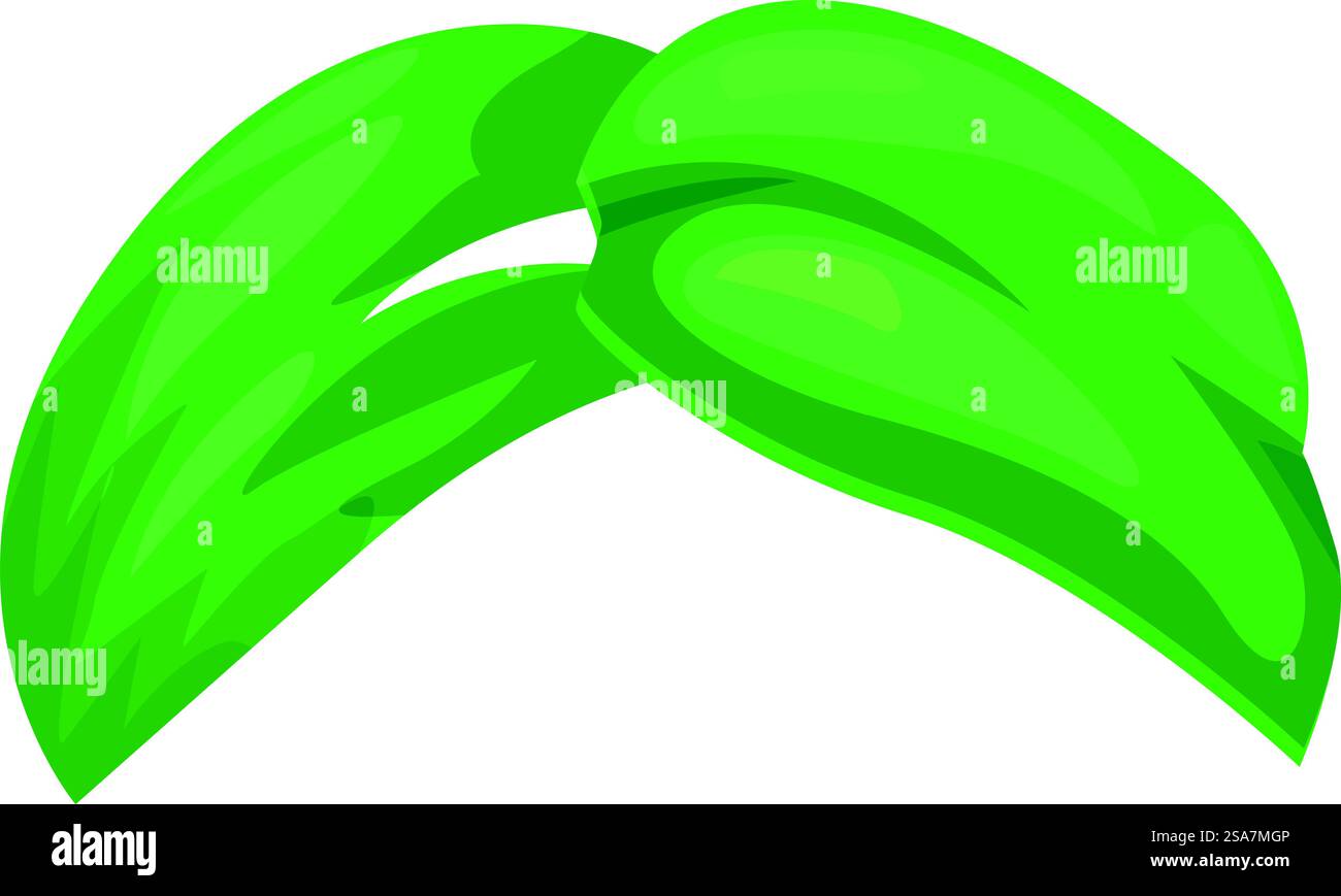 Two big green tropical leaves are overlapping, creating a negative ...
