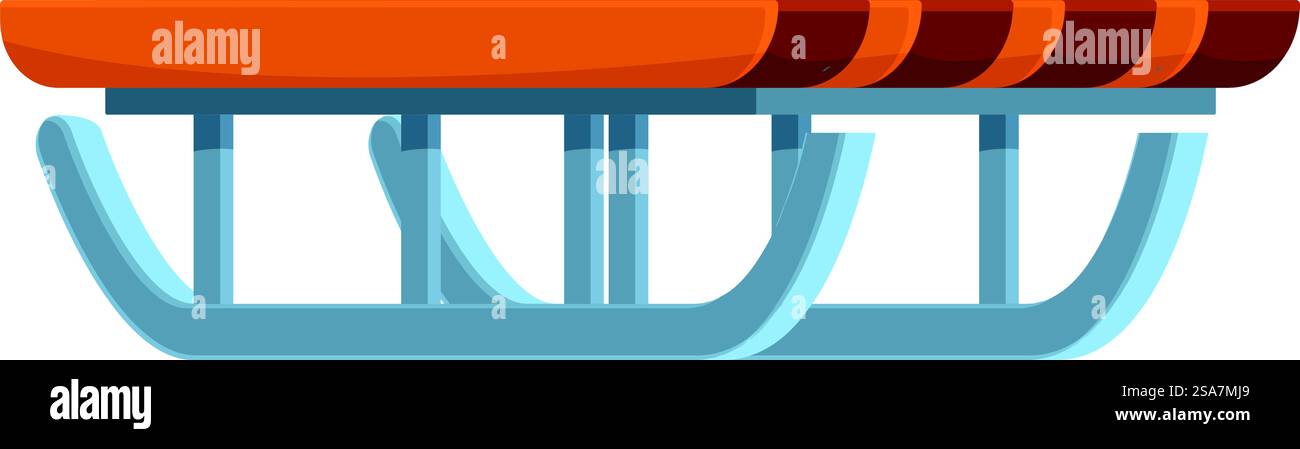 Classic wooden sled with metal runners is waiting to be used for winter ...