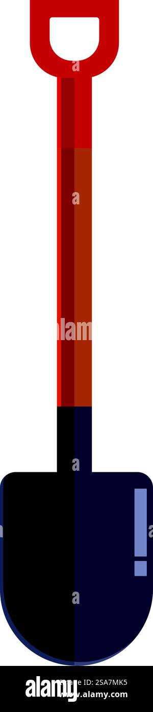 Simple vector illustration of a shovel isolated on white background ...