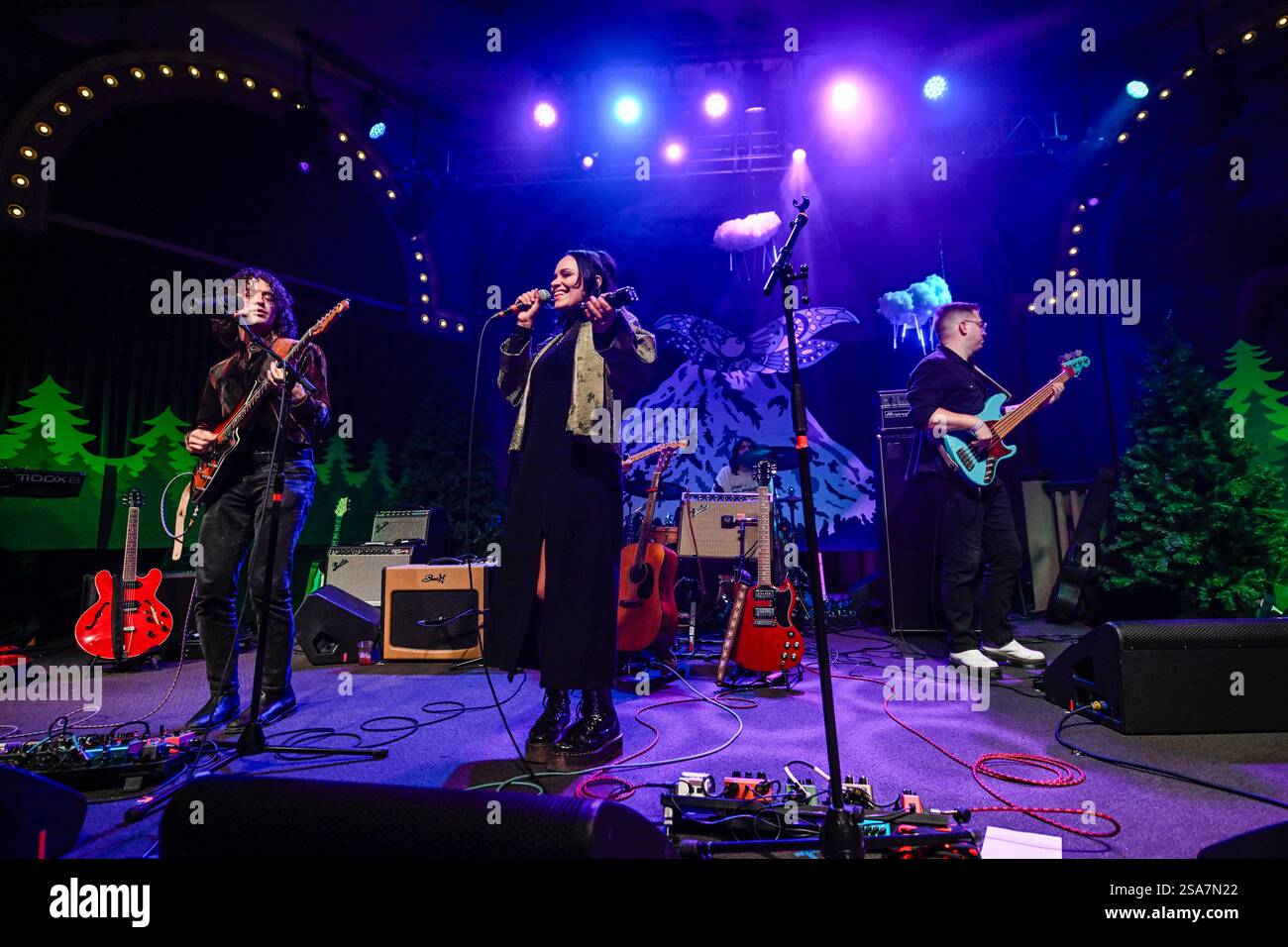 Presidio performs onstage at Day 1 of the Portland Folk Festival, at ...