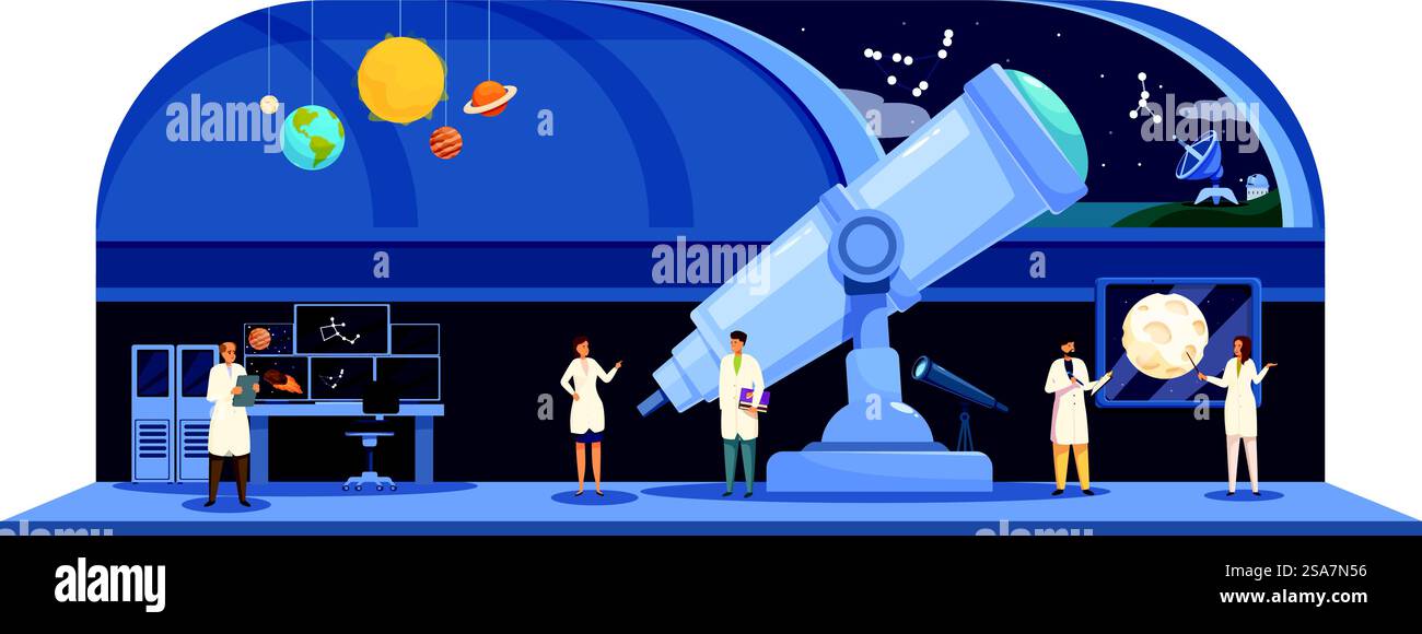 Stellar observatory Stock Vector Images - Alamy