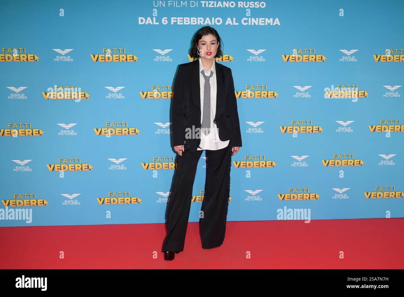 Giorgia Soleri attends the red carpet of the movie "Fatti vedere" at ...