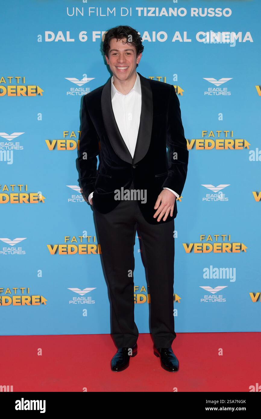 Rome, Italy. 28th Jan, 2025. Francesco Centorame attends the red carpet ...