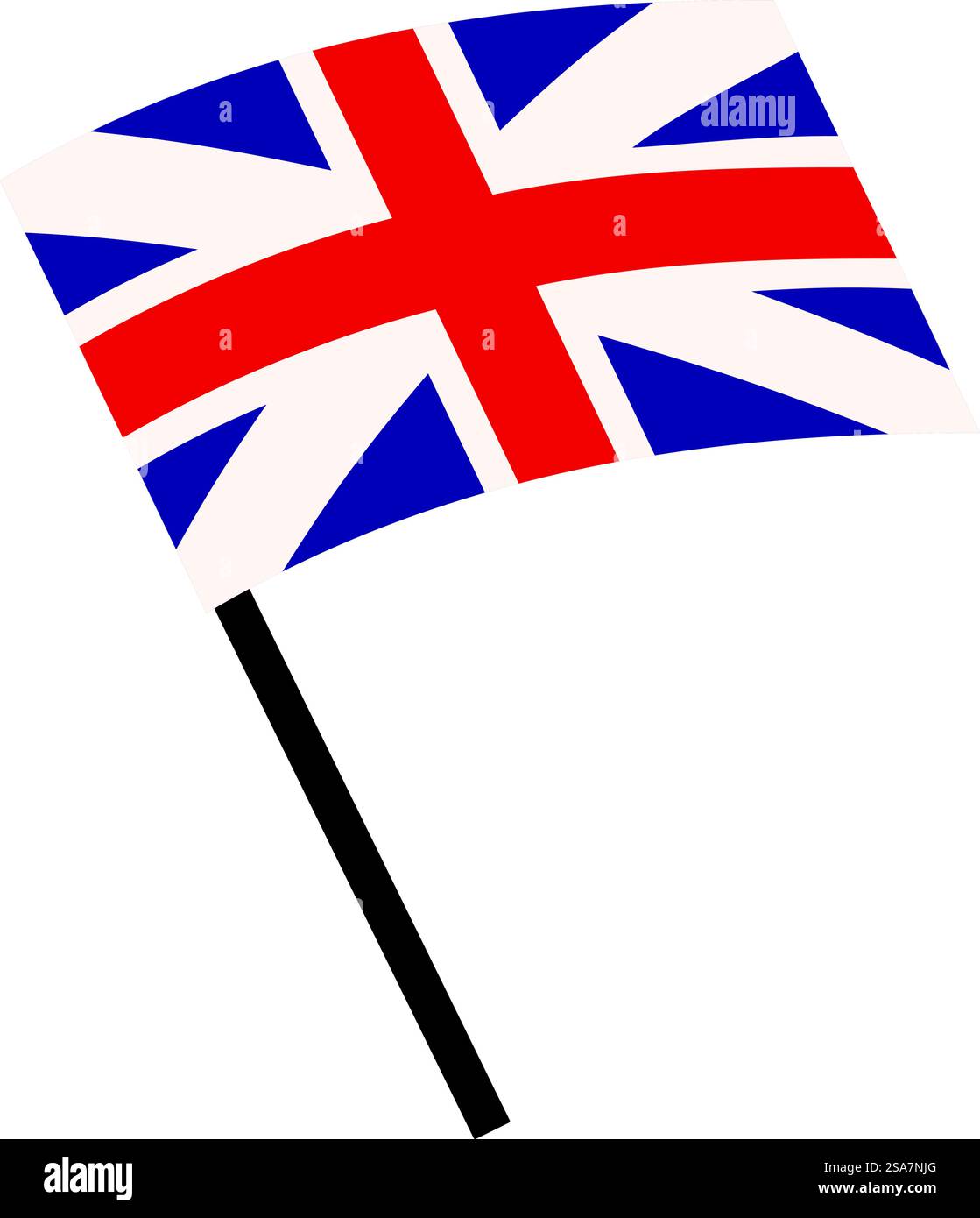 The union jack flag of the united kingdom is waving in the wind. Union ...