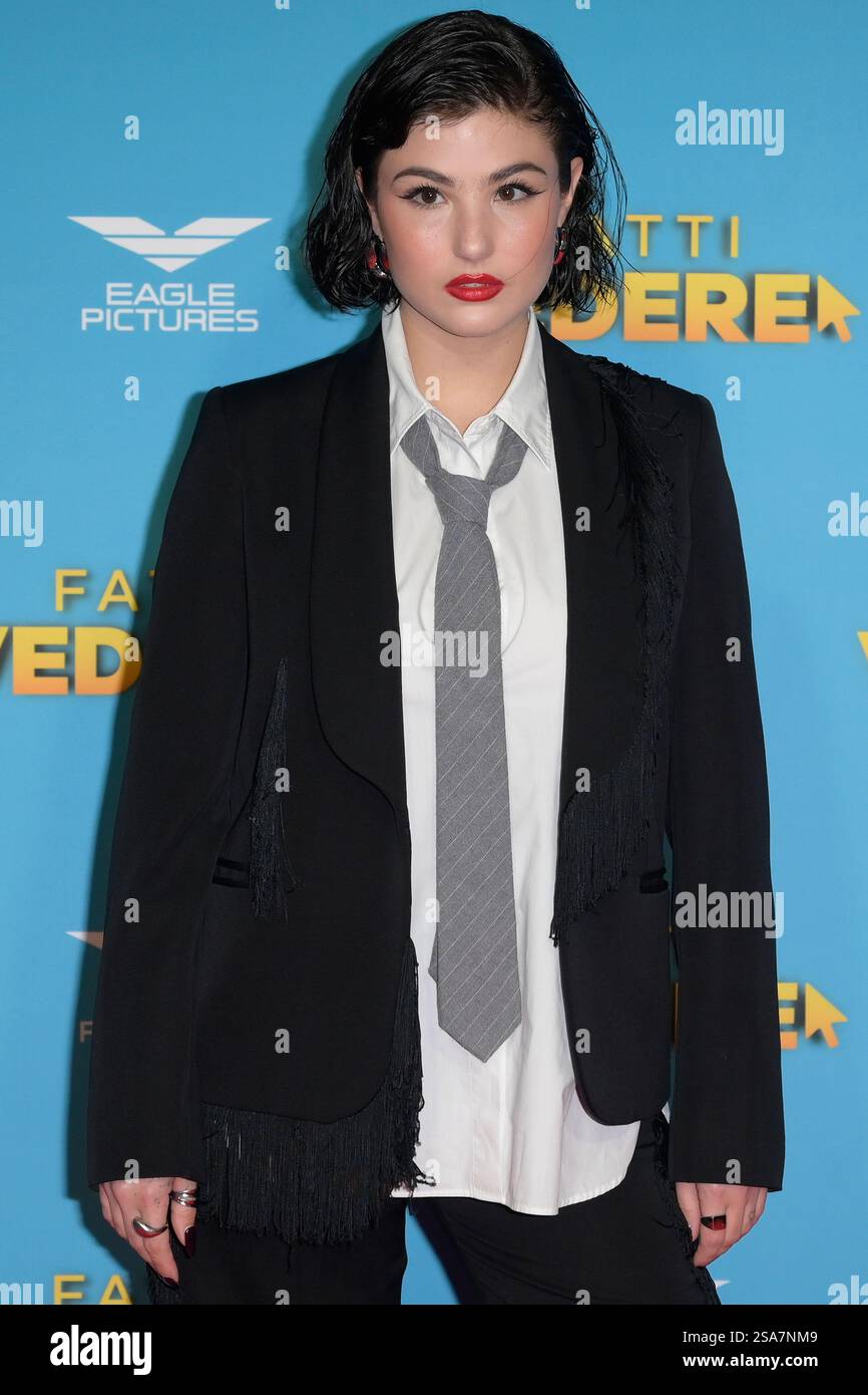 Giorgia Soleri attends the red carpet of the movie "Fatti vedere" at ...