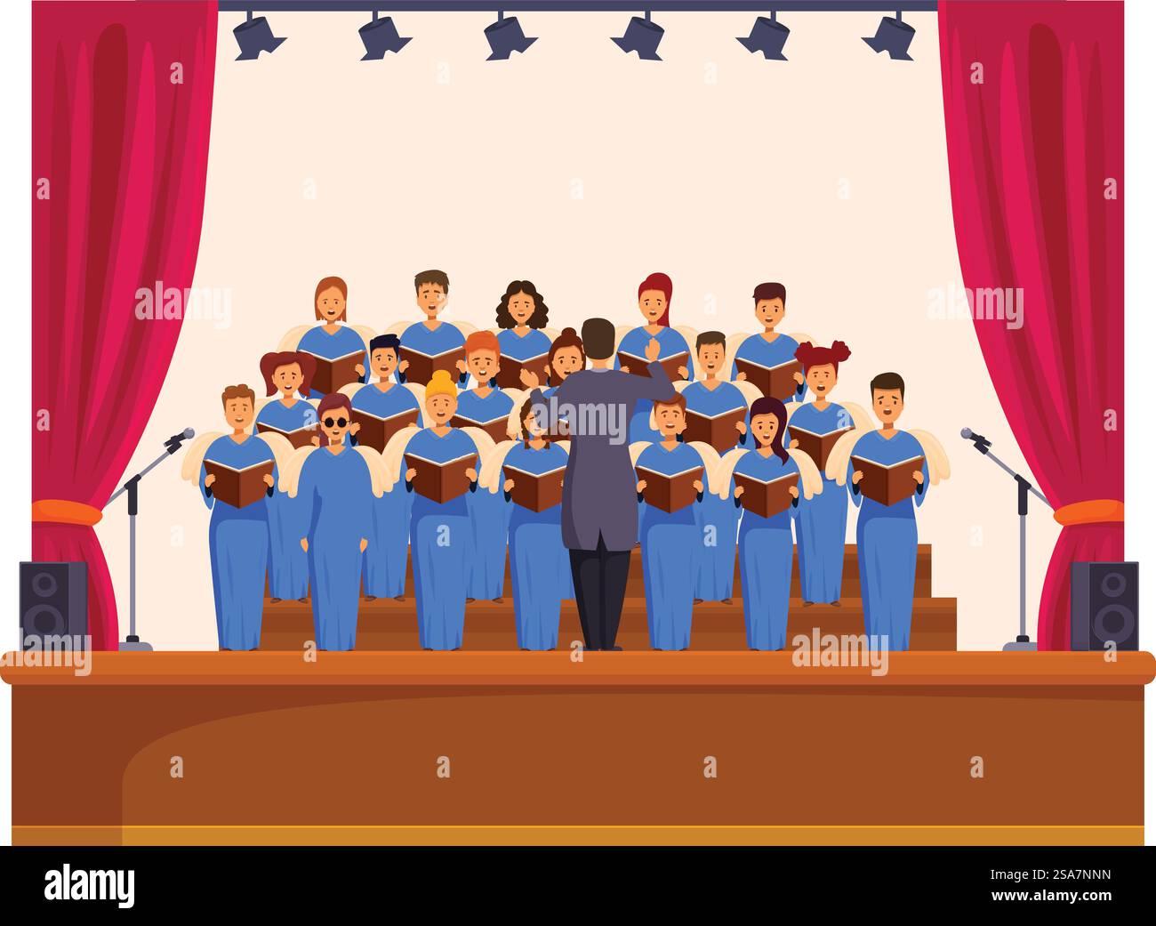 Religious stage performance Stock Vector Images - Alamy