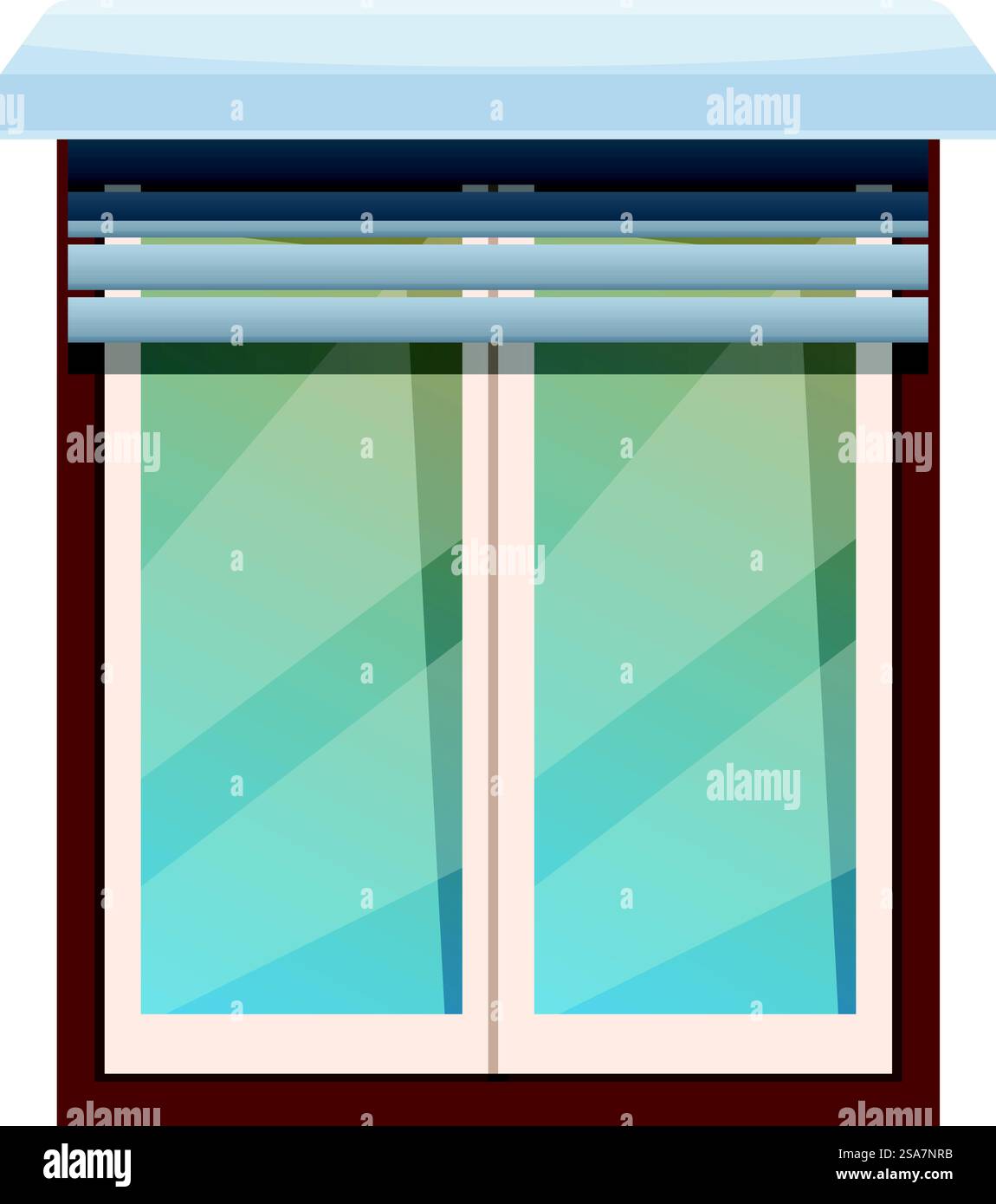 Modern window with a canopy and jalousie is being opened, ideal for ...