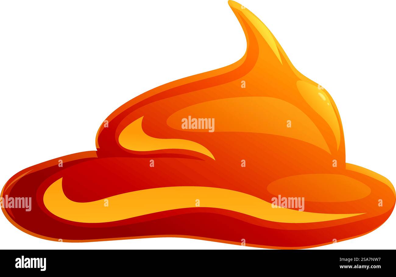 Thick, flowing caramel sauce dripping down, isolated on a white ...