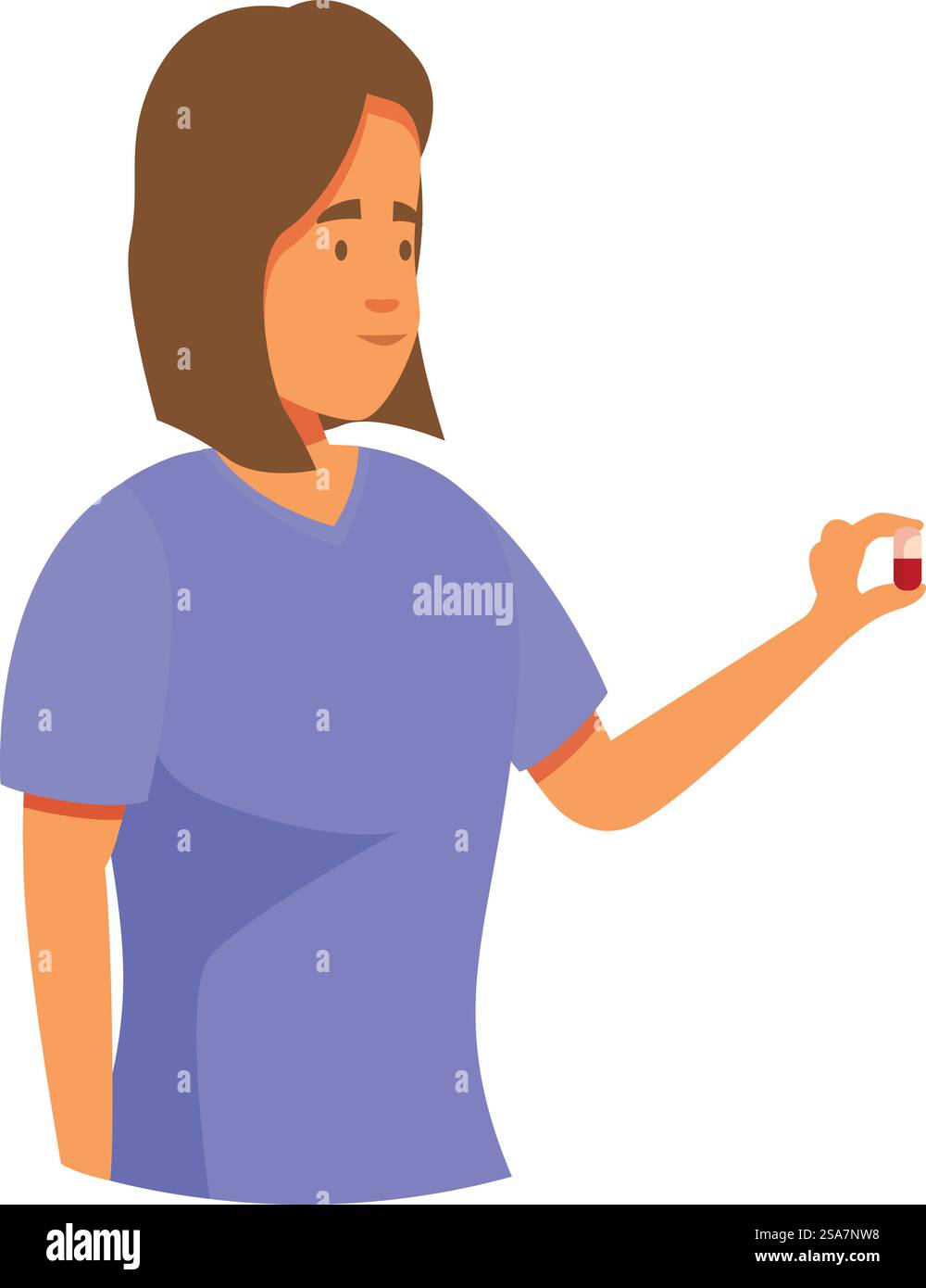 Female nurse holding pill medication healthcare professional medicine ...