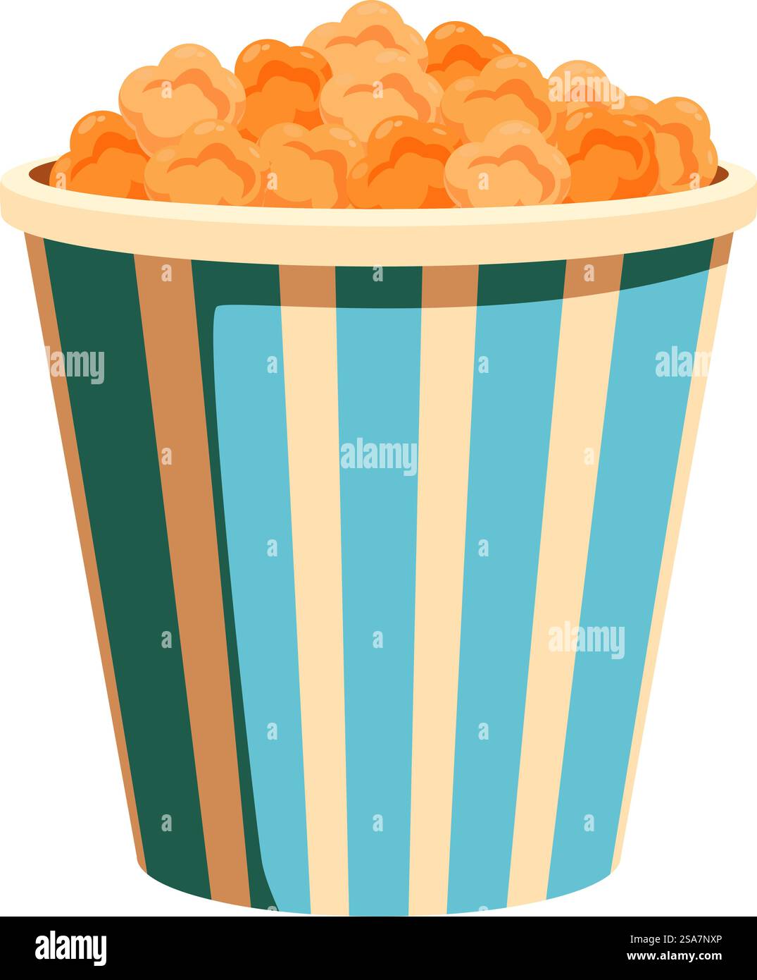 Classic striped bucket is overflowing with delicious and buttery ...