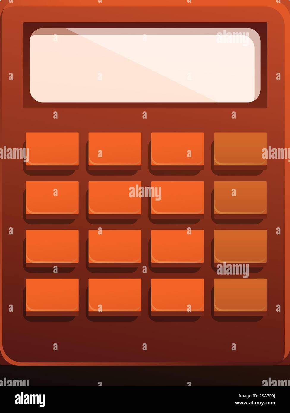 Modern calculator with an empty screen is ready to perform complex ...