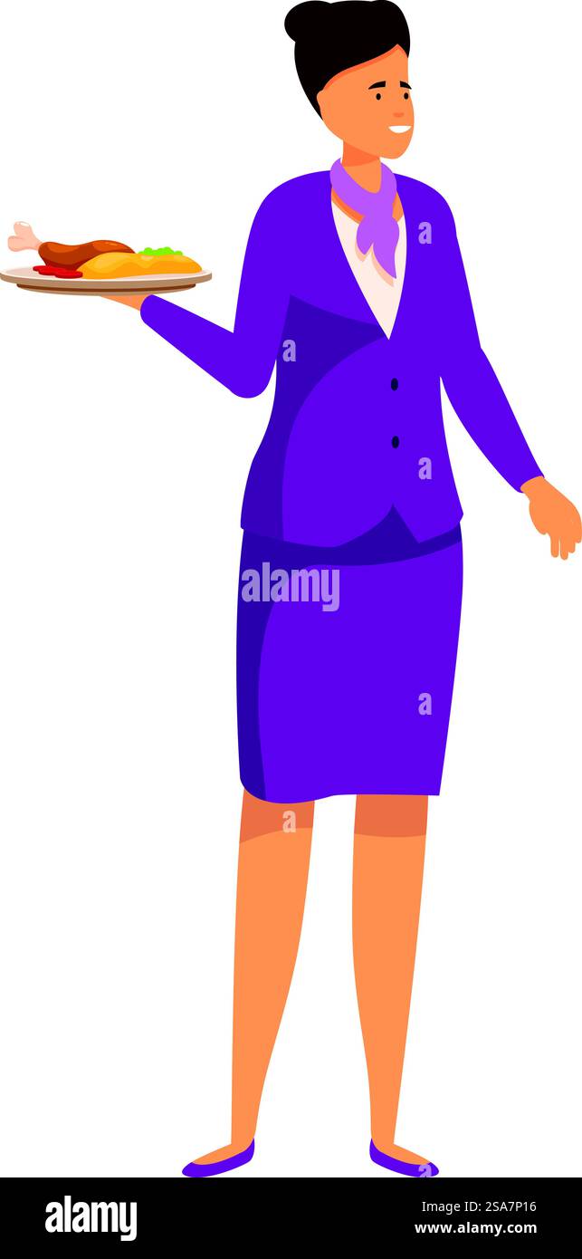 Stewardess with a tray hi-res stock photography and images - Alamy