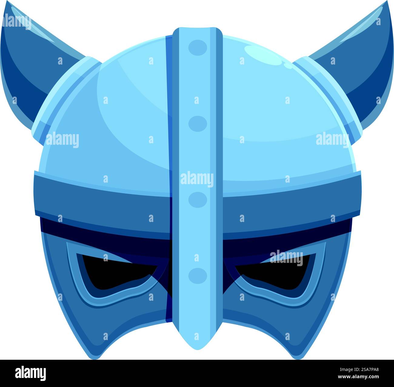 Blue viking warrior helmet with horns is looking powerful Stock Vector ...