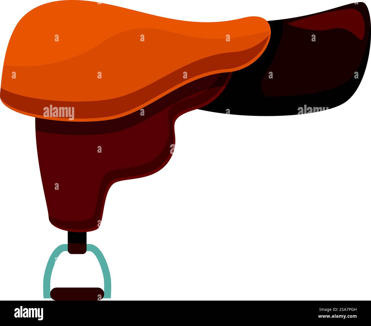 This classic leather horse saddle is perfect for equestrian riding and ...