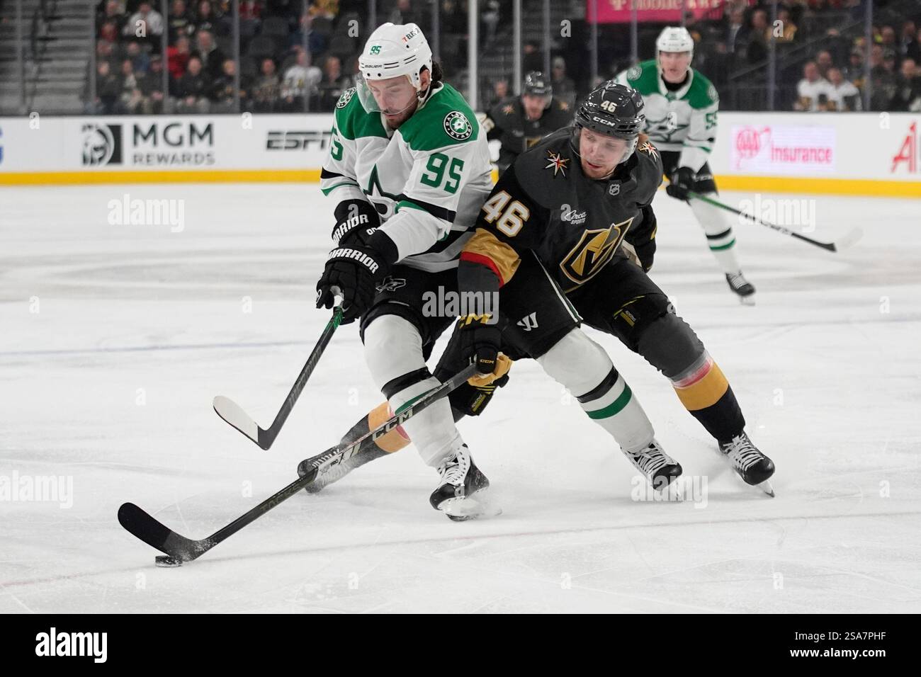 Dallas Stars center Matt Duchene (95) and Vegas Golden Knights' Jonas ...