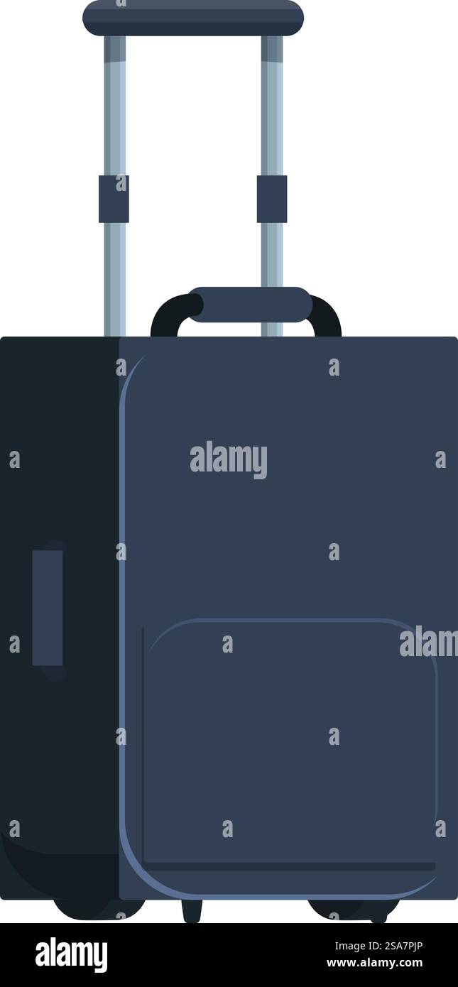 Sleek and modern travel trolley suitcase standing upright, ready for a ...