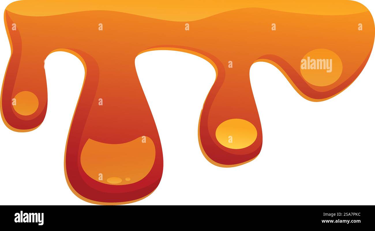 Honey is slowly dripping down, creating a sweet and sticky texture ...