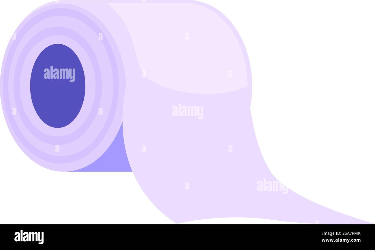 Roll of soft toilet paper is unrolling, ready to be used for bathroom ...