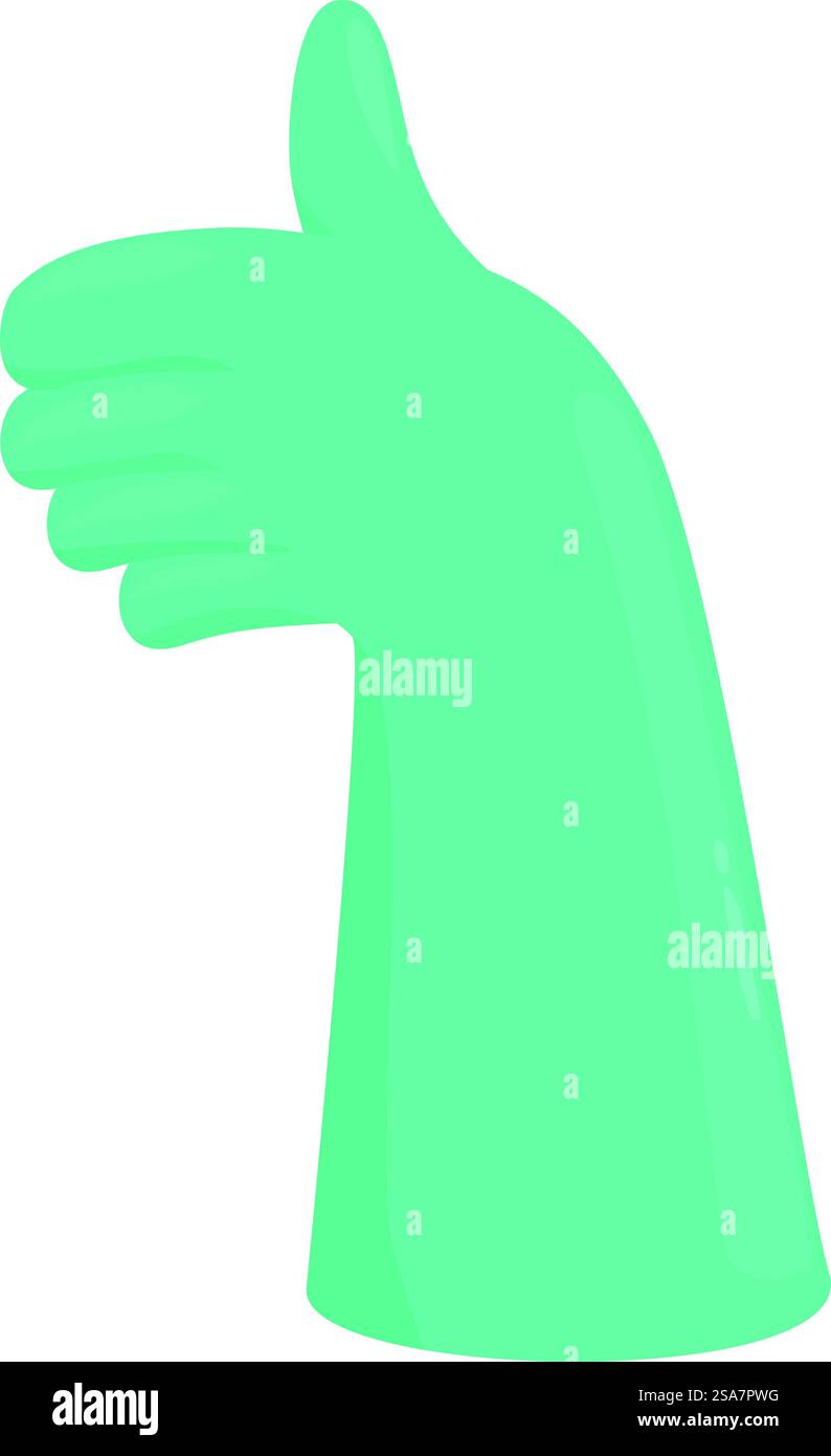 Cartoon hand wearing a glove is making the thumbs up sign. Cartoon hand ...