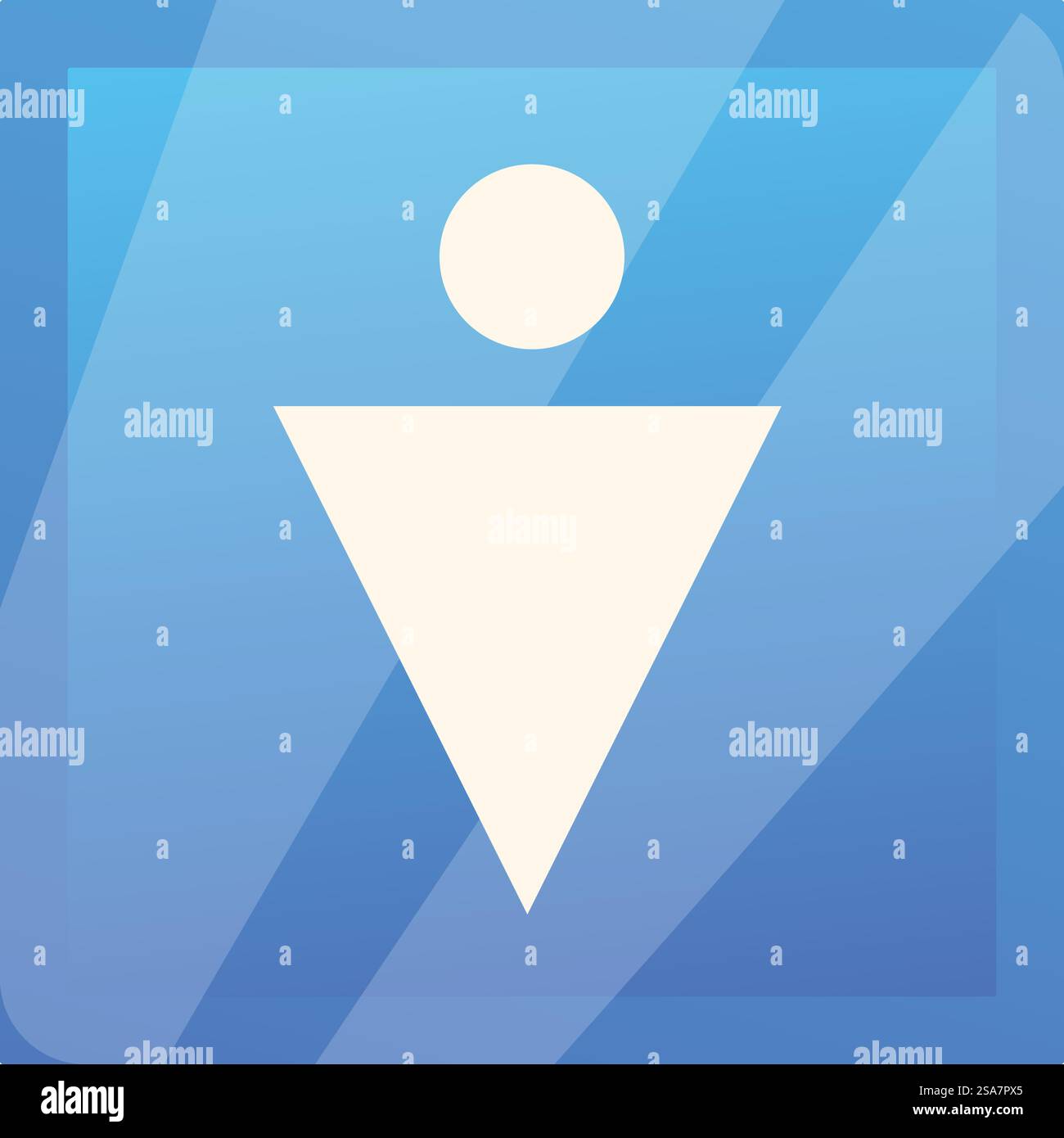 Blue square icon with a white male restroom symbol, perfect for ...