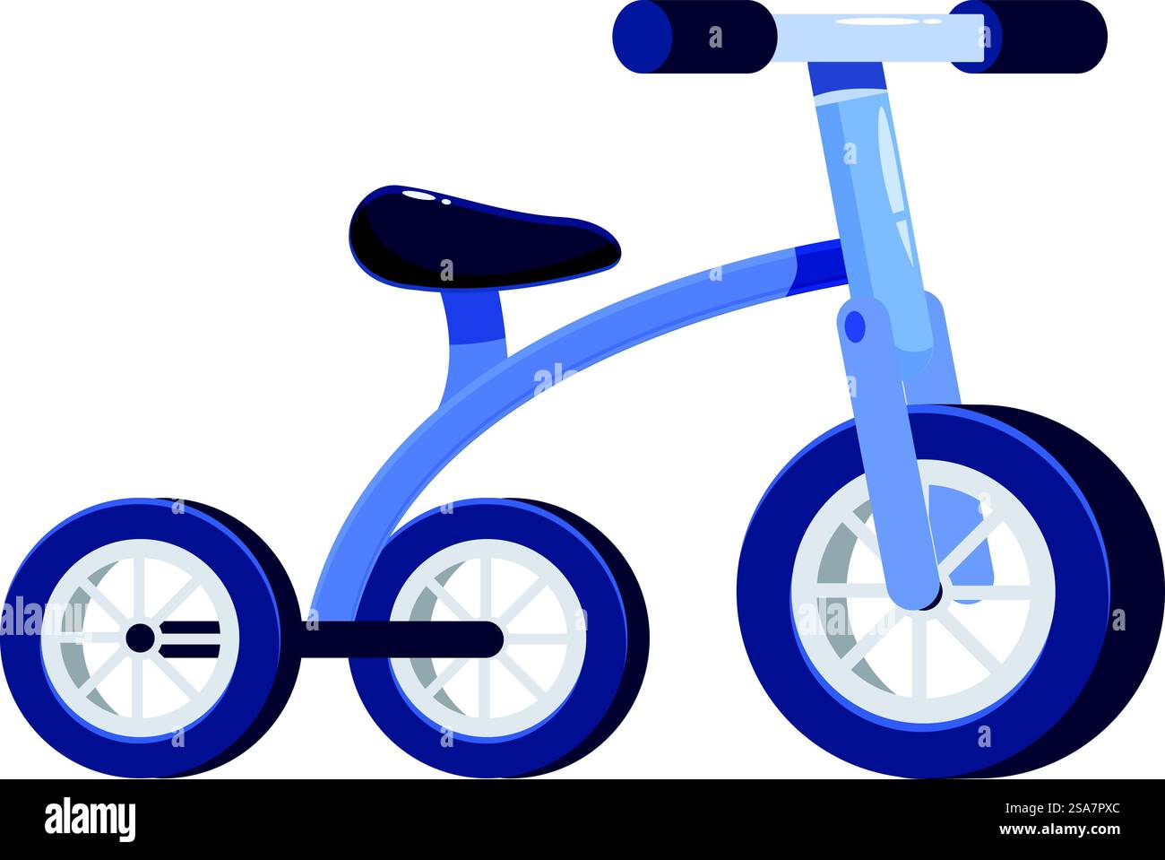 Blue balance bike for toddlers learning to ride a bicycle. Blue balance ...